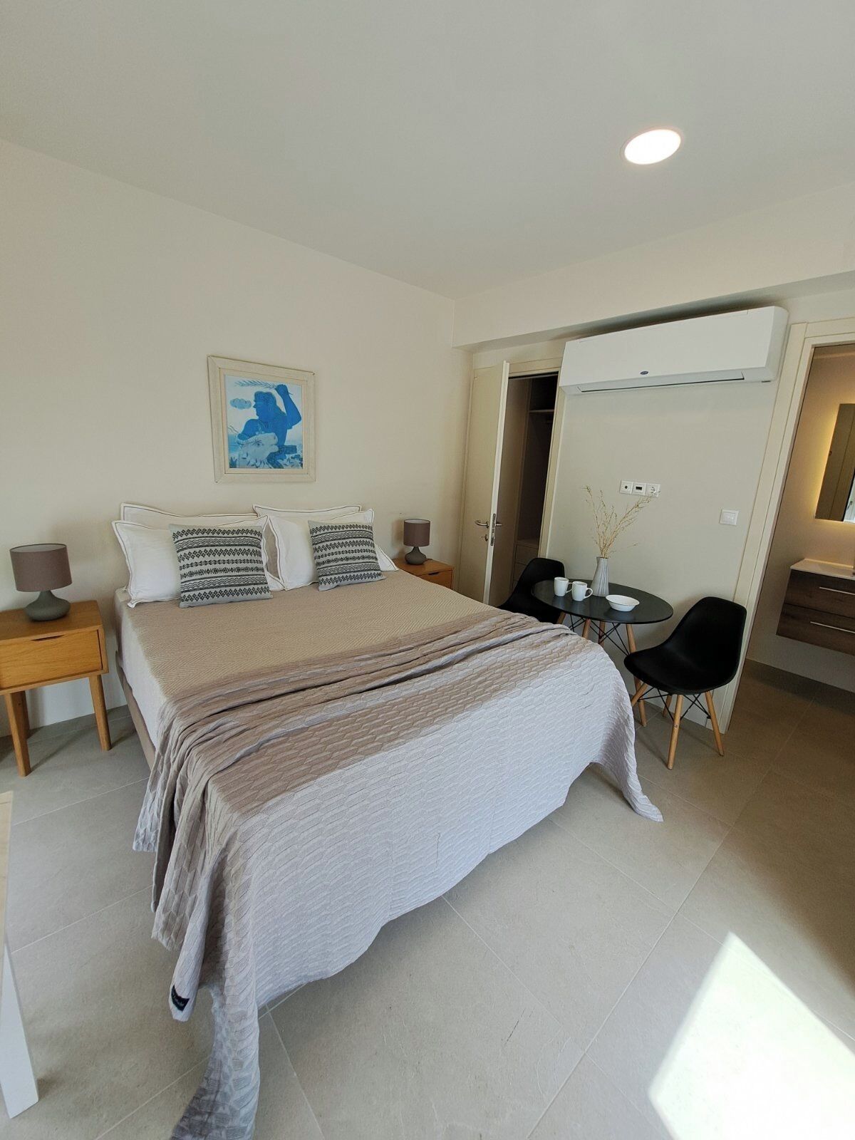 Quarto Duplo, vista para o mar | Roupa de alta qualidade, Wi-fi grátis, roupa de cama fornecida 