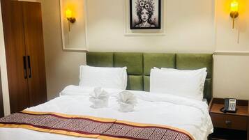 Wi-Fi de cortesia, roupa de cama