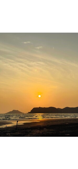 Uma praia privada, praia de areia branca 