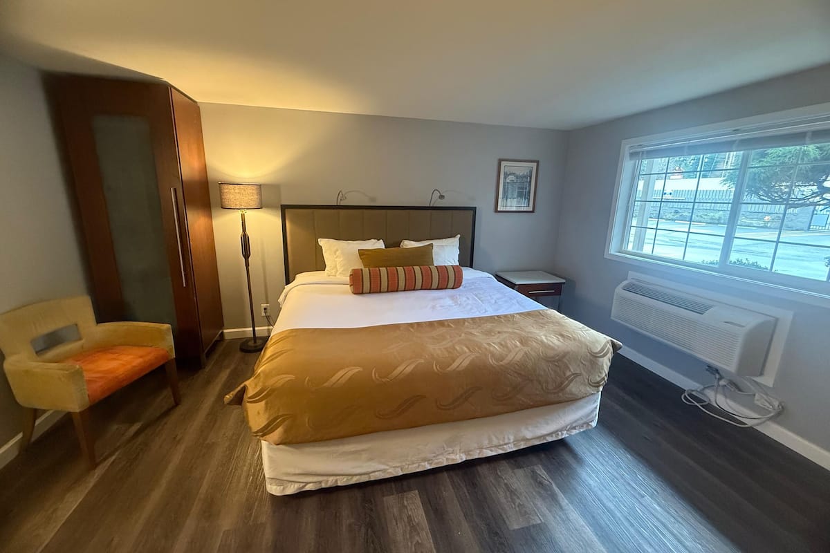 Quarto Standard, 1 cama king-size, não fumadores | Secretária, secretária adequada para computadores portáteis