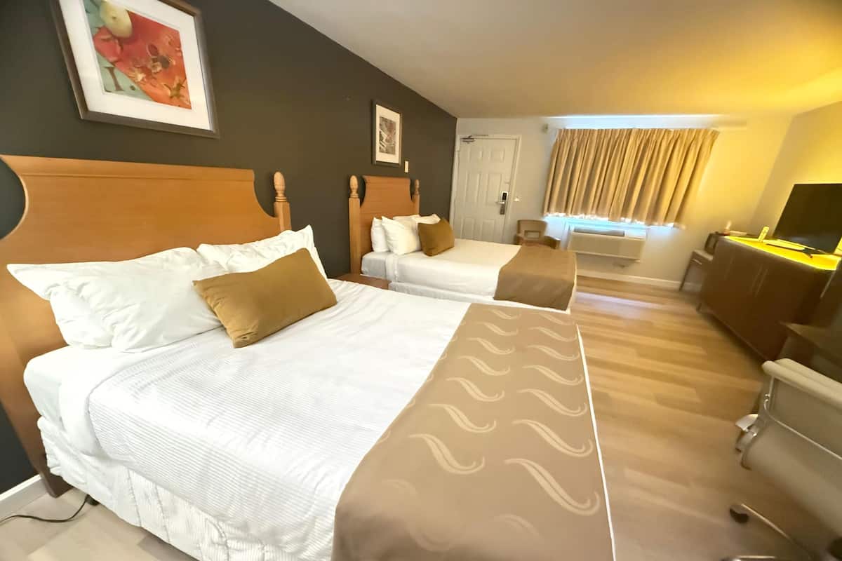 Quarto Standard, 2 camas queen-size, não fumadores | Secretária, secretária adequada para computadores portáteis