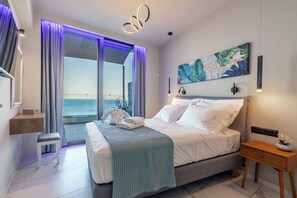 Villa de Luxo, 2 quartos, vista para o mar | Ferro/tábua de engomar, Wi-fi grátis 