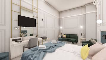 Quarto Twin Superior | Roupa de alta qualidade, camas de colchão viscoelástico