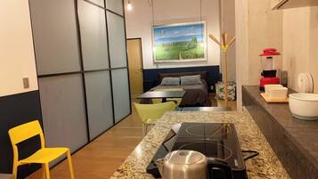 Quarto Individual Básico | Cozinha privada