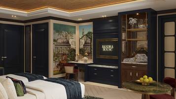 Quarto duplo luxo | Cofres nos quartos, ferros/tábuas de passar roupa