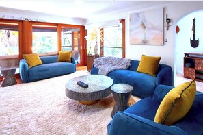 Casa, 3 quartos, banheira de imersão, vista para o jardim | Sala de estar