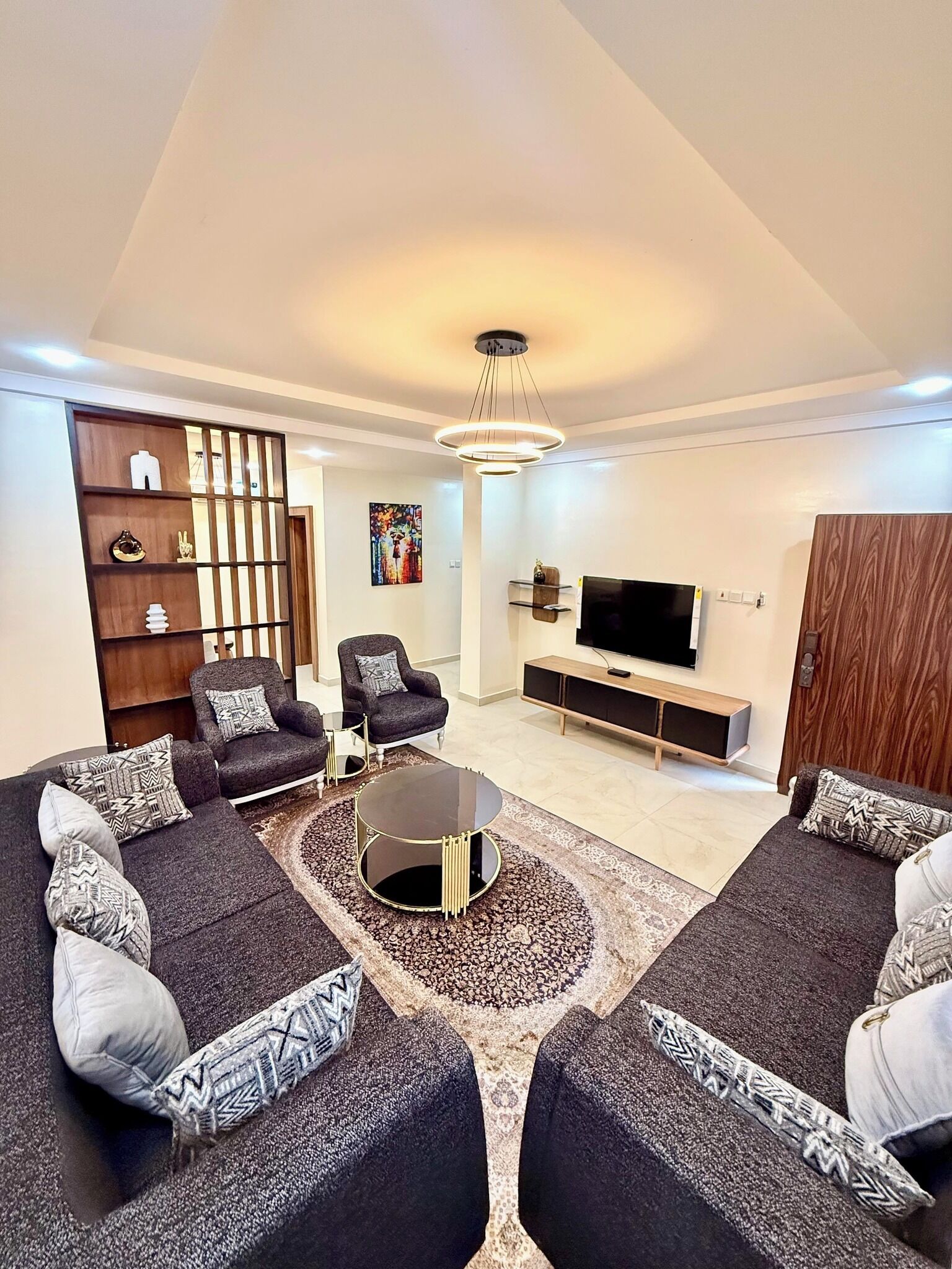 Apartamento júnior, sacada, vista para a cidade | Área de estar