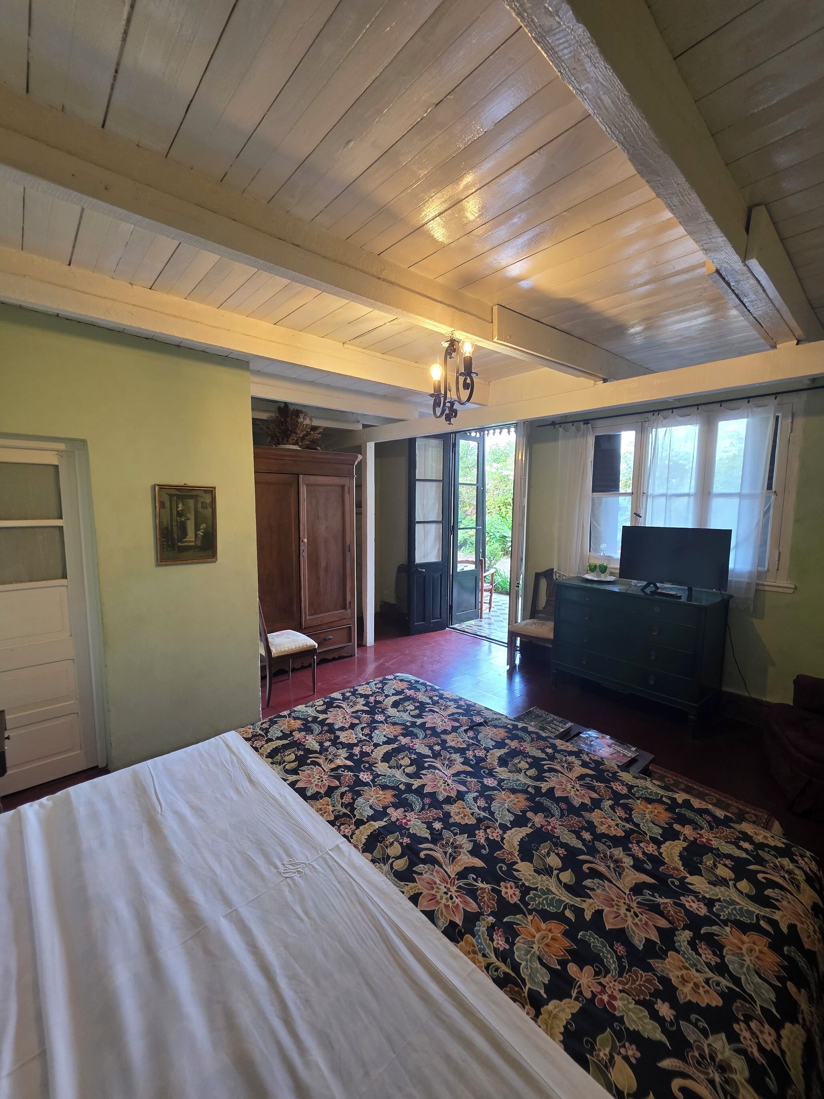 Quarto Quádruplo Familiar, pátio, vista para o jardim | Wi-fi grátis 