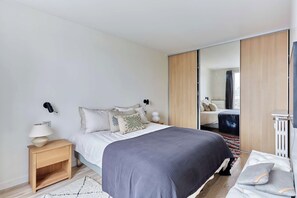 Apartamento | 1 quarto, ferro/tábua de engomar, roupa de cama fornecida 