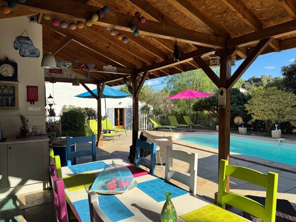 La Rocaille, House For 6 With Swimming Pool - Roquebrun
