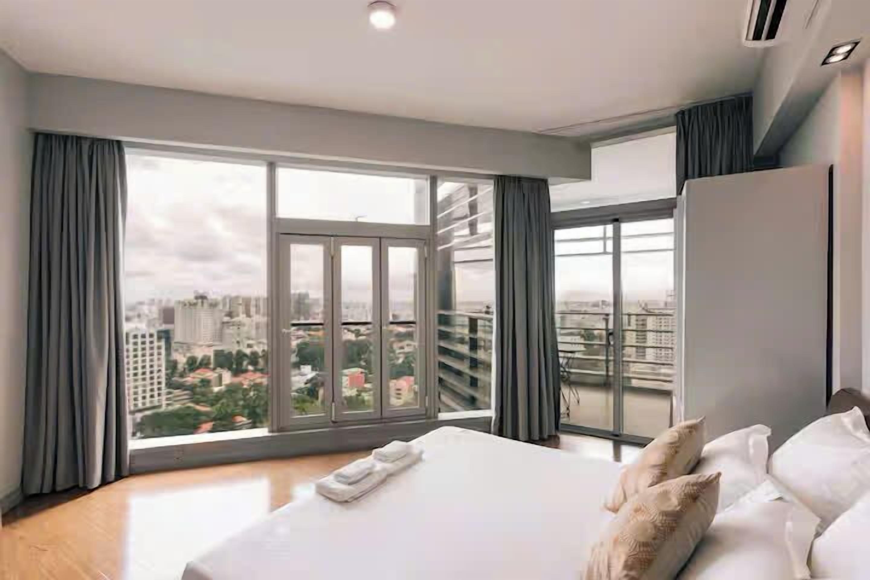 Suite Presidencial, 2 quartos, acesso ao Club Lounge, Vista para a cidade | Lençóis de algodão egípcio, roupa de alta qualidade, edredões de penas 