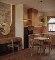 Quarto Duplo Deluxe, várias camas, cozinha, Vista para a cidade