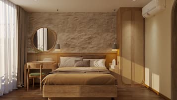 Quarto Duplo Standard, 1 cama king-size, Vista para a cidade | Secretária, cortinas/cortinados opacos, ferro/tábua de engomar