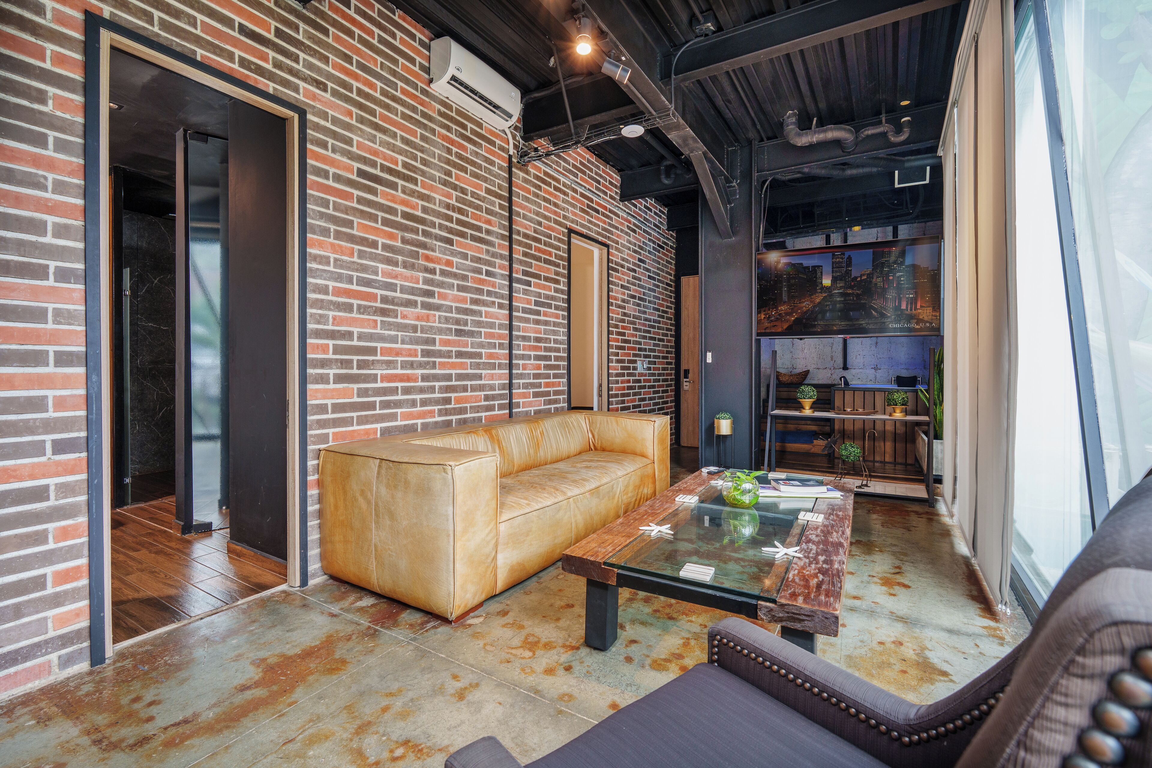 Apartamento luxo, vista para a cidade | Área de estar