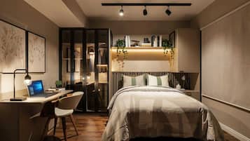 Cofre no quarto, cortinas/cortinados opacos, Wi-fi grátis