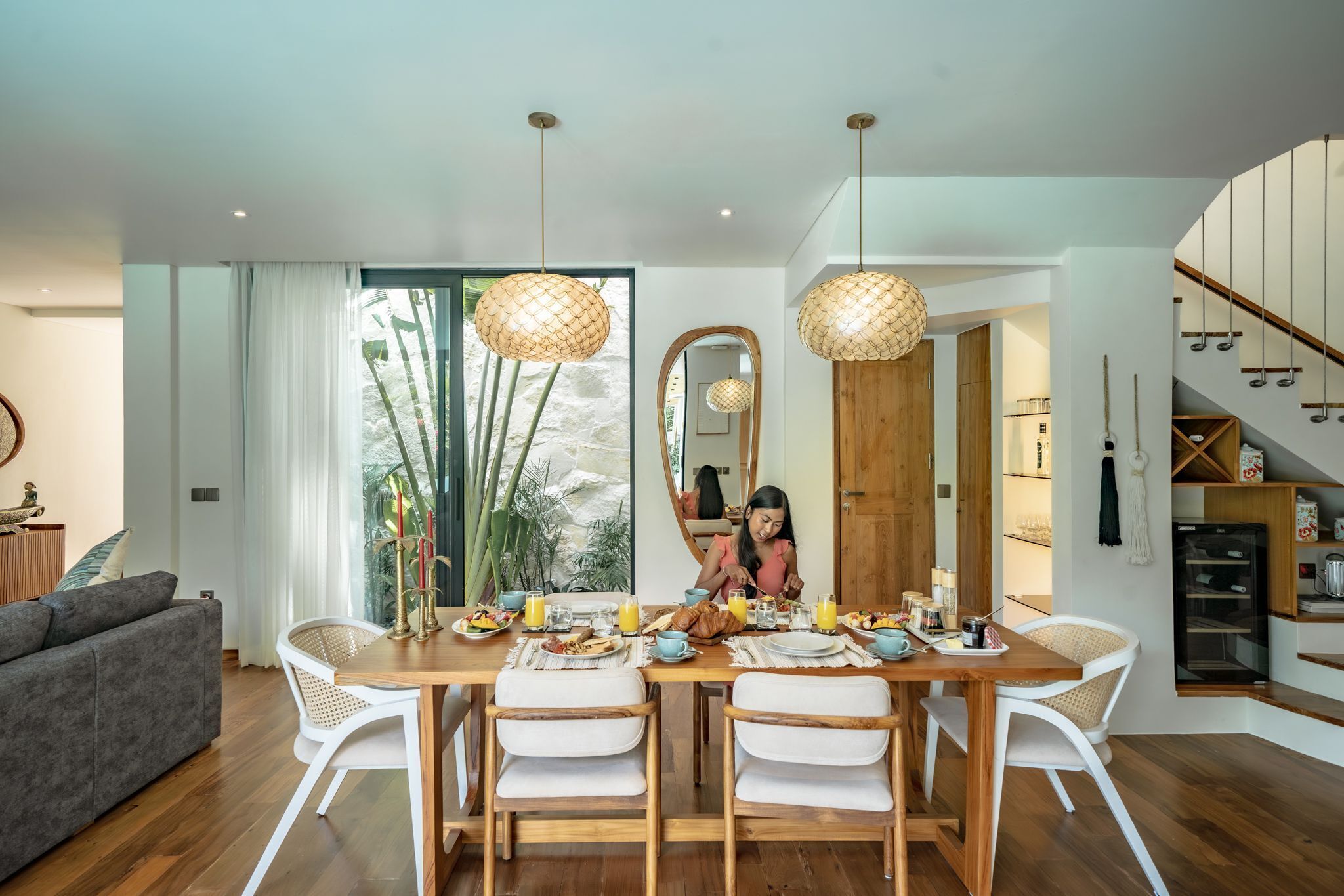 Villa de Luxo, 3 quartos, vista para a piscina | Sala de jantar