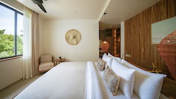 Villa de Luxo, 3 quartos, vista para a piscina | Lençóis de algodão egípcio, roupa de alta qualidade, cofre no quarto