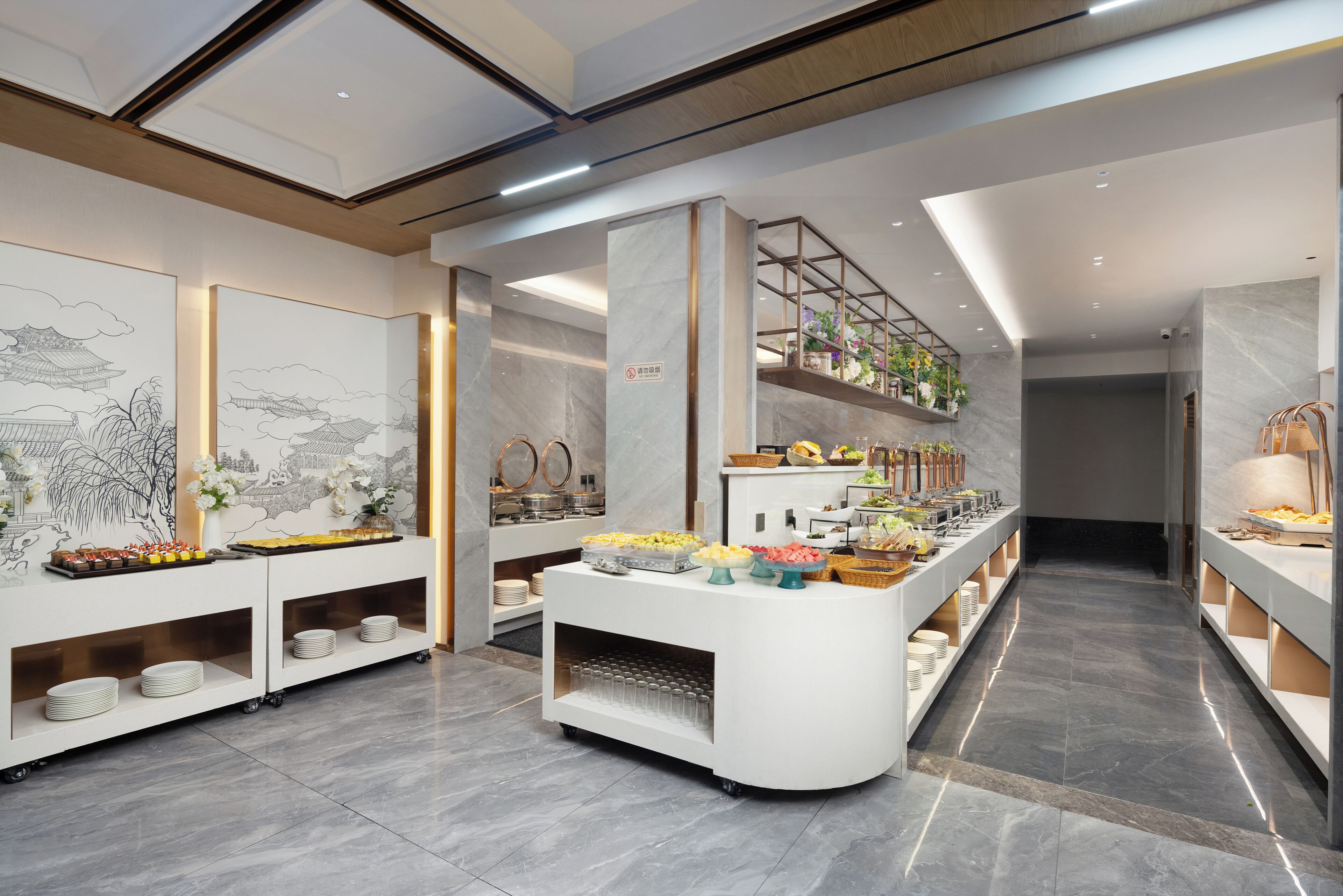 Café da manhã self-service todos os dias (CNY 48 por pessoa) 