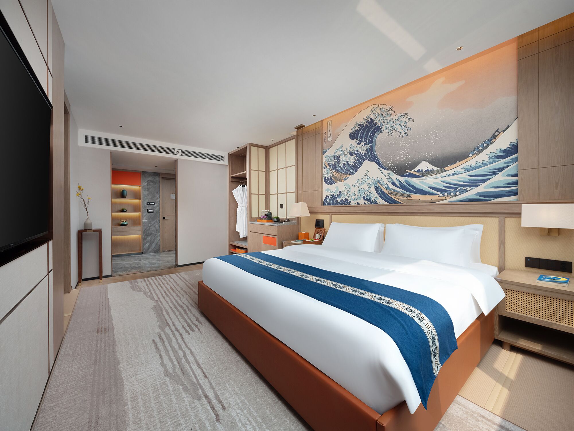 Quarto casal família | Roupas de cama premium, edredons de pluma, camas com colchões pillow-top