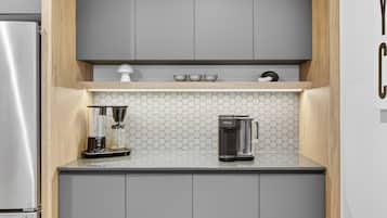 Apartamento Superior em Condomínio Fechado, vista para a montanha | Cozinha privada | Um frigorífico/congelador grande, um micro-ondas, um forno