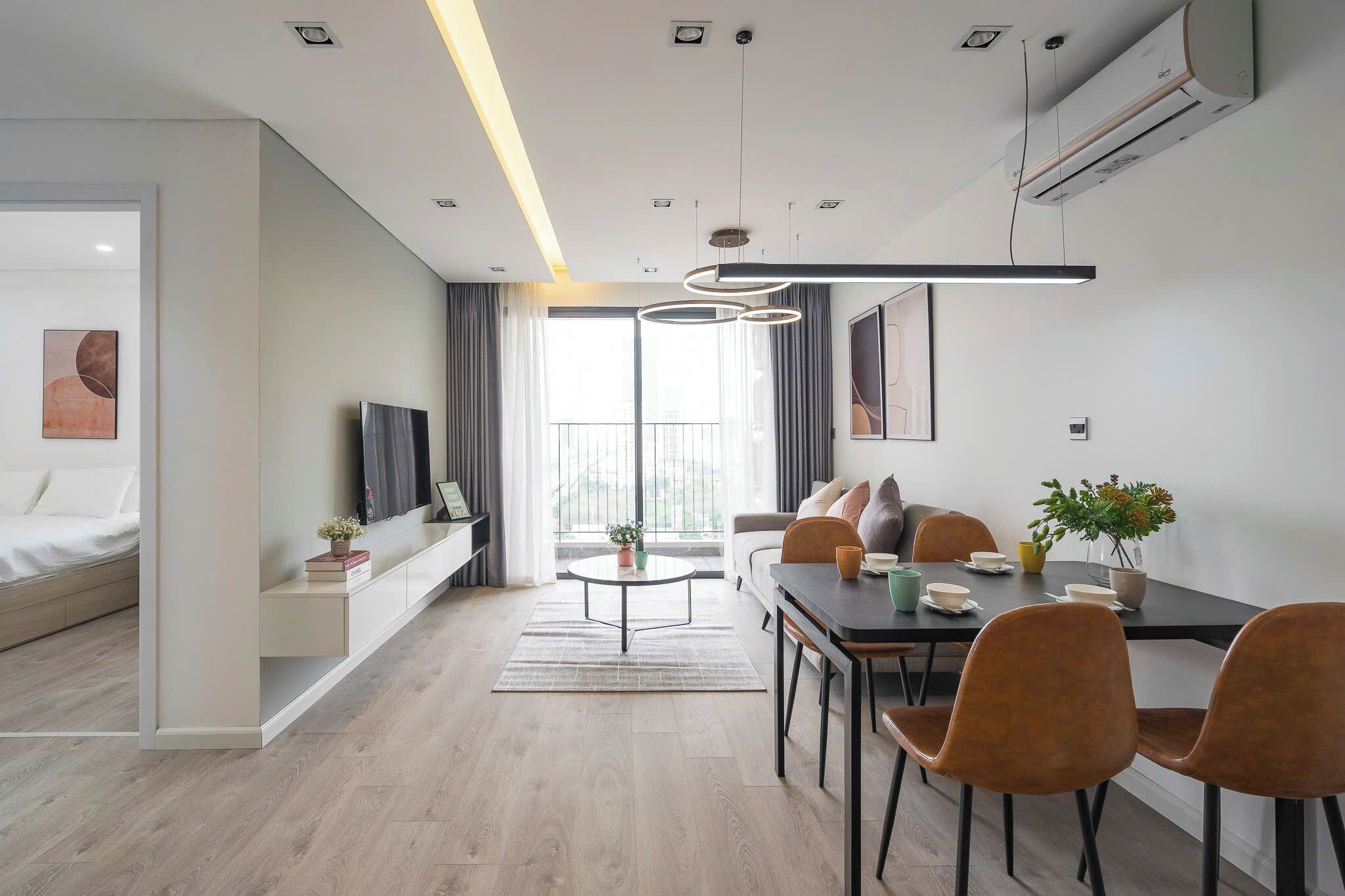 Apartamento Deluxe, 2 quartos, varanda, Vista para a cidade | Lençóis de algodão egípcio, roupa de alta qualidade 