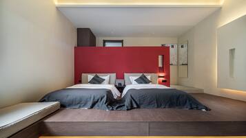 Quarto Twin Standard | Cortinas/cortinados opacos, Wi-fi grátis, roupa de cama fornecida