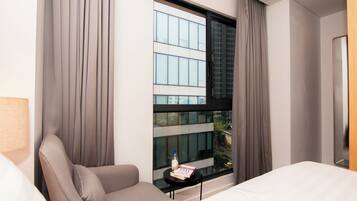 Estúdio Standard, Vista para a cidade | Lençóis de algodão egípcio, roupa de alta qualidade