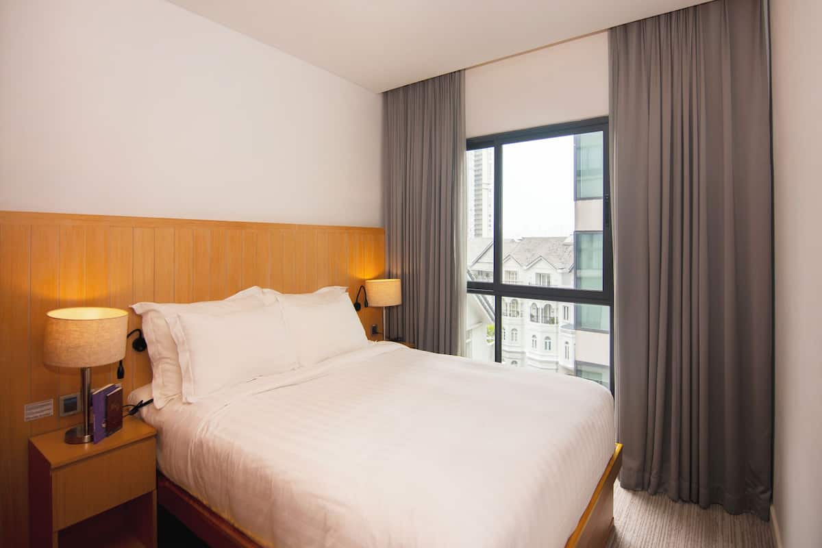 Estúdio Premium, Vista para a cidade | Lençóis de algodão egípcio, roupa de alta qualidade