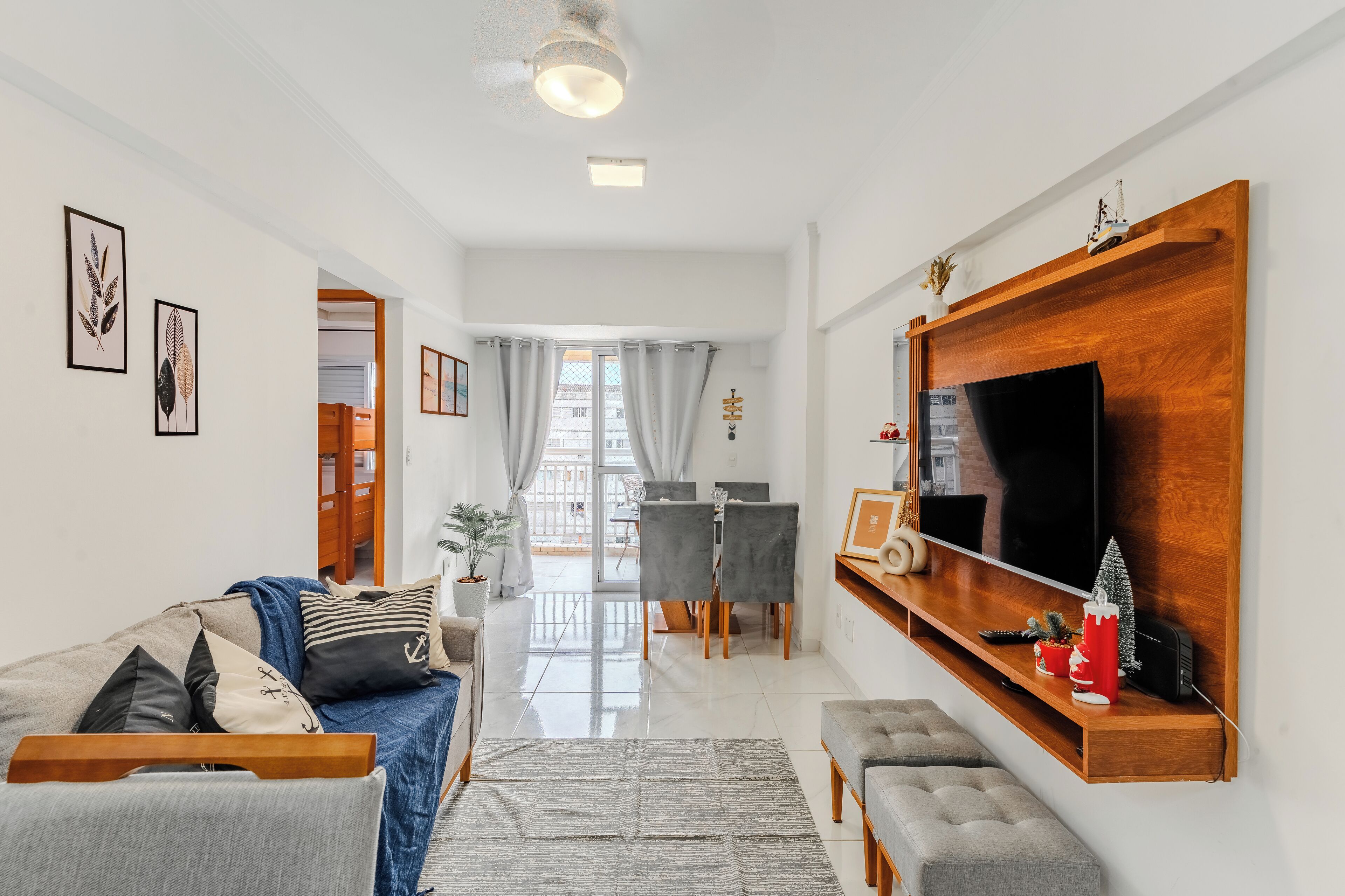 Apartamento Santos 2 Dorm Novo Decorado Pet Friendly - Aloha 181. - São Vicente