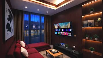 Quarto casal ou duplo luxo, vista para a cidade | Wi-Fi de cortesia