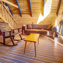 Bungalow Básico, vista para o jardim | Sala de estar