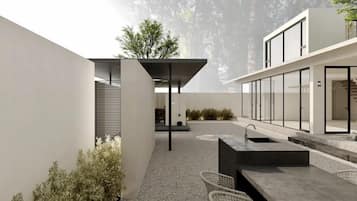 Quarto casal econômico, vista para o pátio | Vista para o pátio