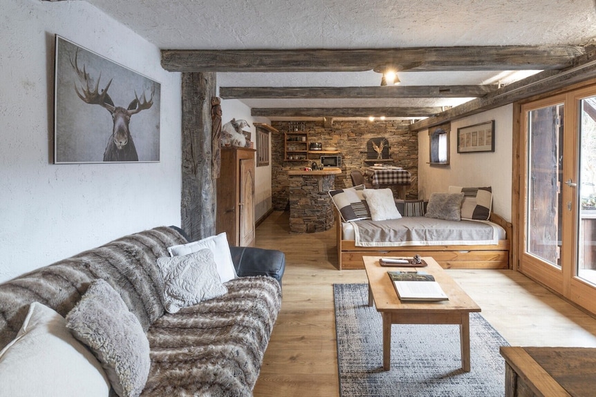 Apartamento En Chalet Auténtico Con Vista A La Montaña, Piscina Y Wi-fi - Les Contamines-Montjoie