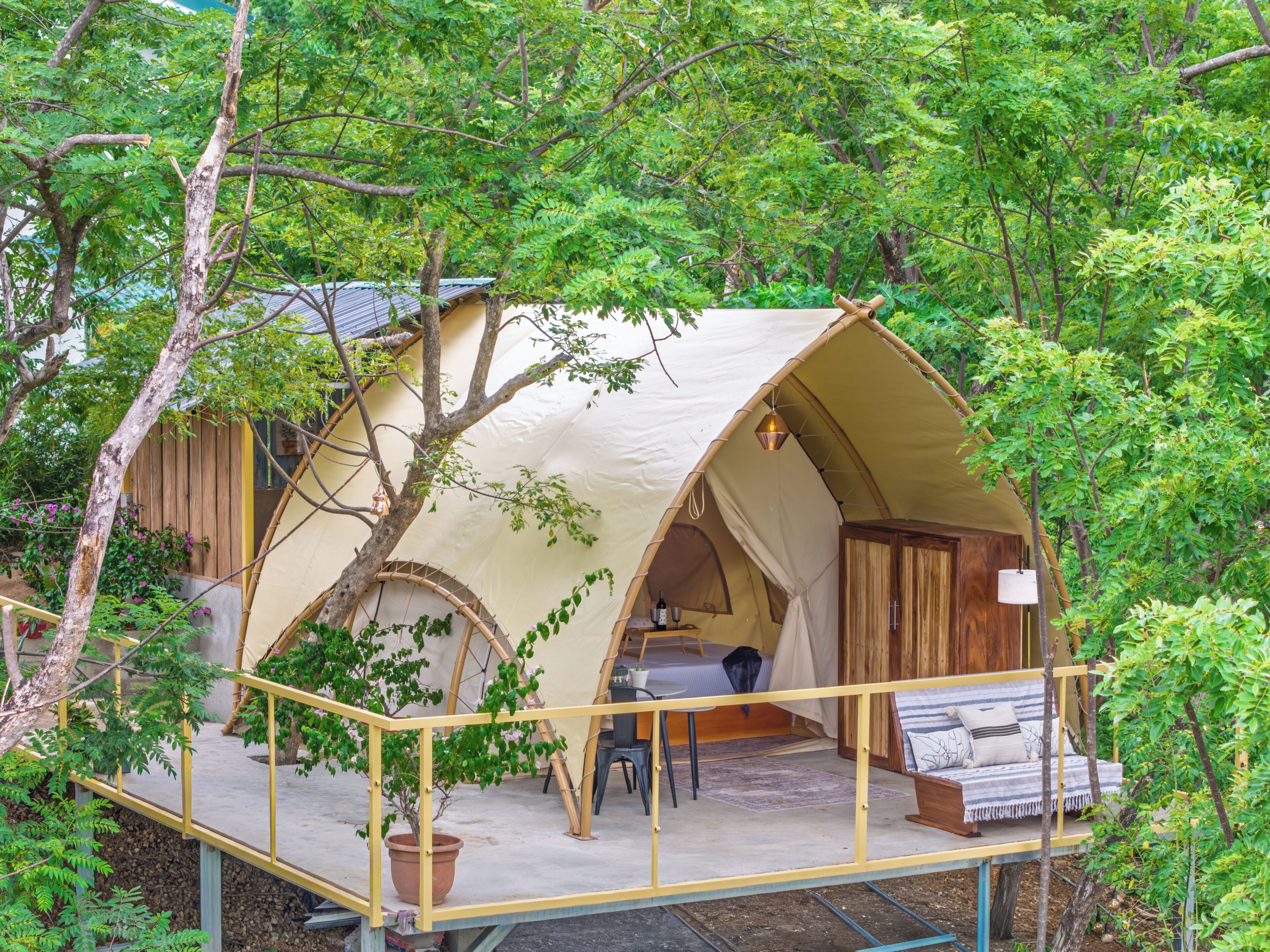 Tenda Romântica, vista para a montanha | Varanda