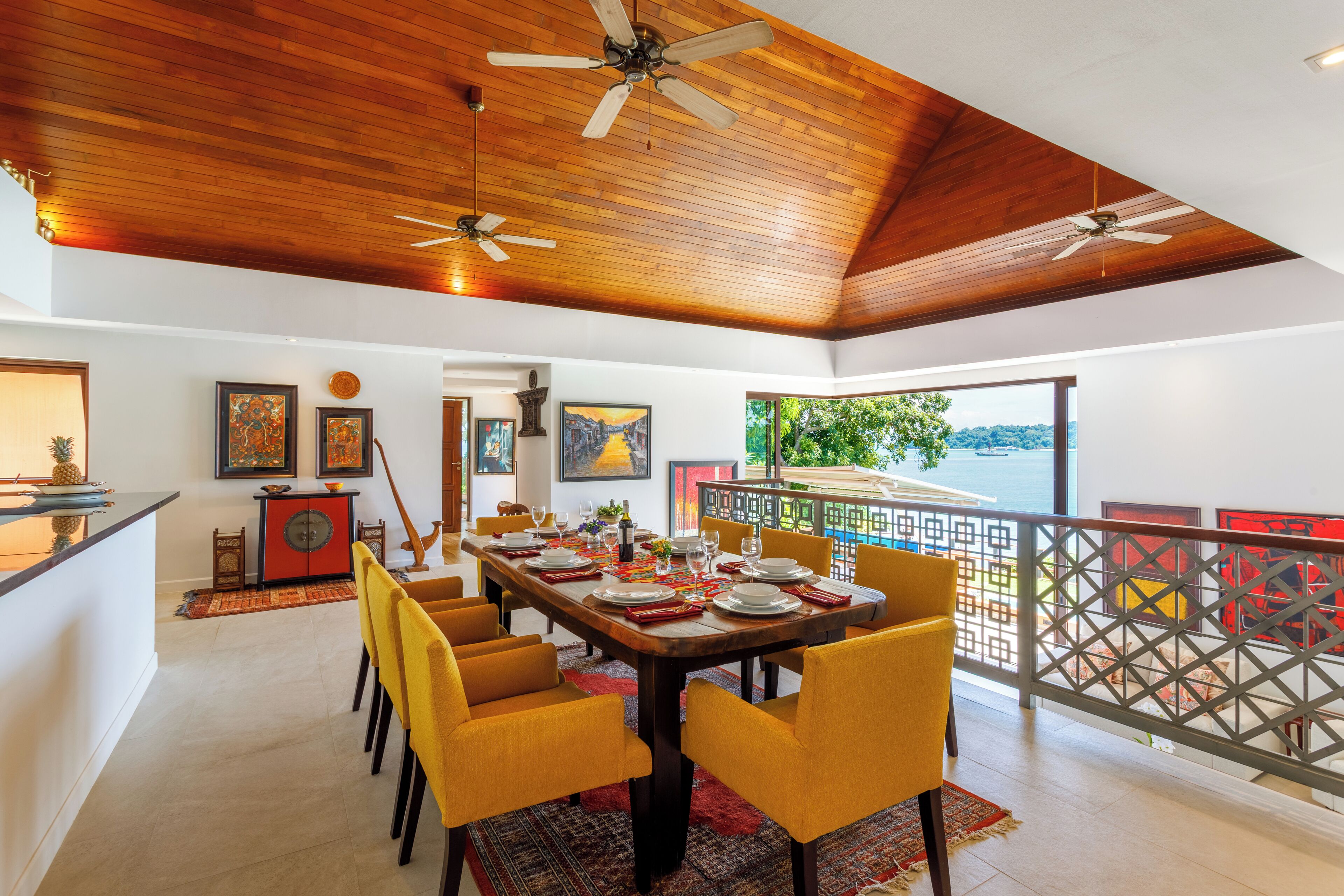 Villa de Luxo, piscina privativa, vista para o mar | Sala de jantar