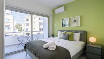 Apartamento conforto, 2 quartos, cozinha, vista para a cidade | Roupas de cama de algodão egípcio, roupas de cama premium