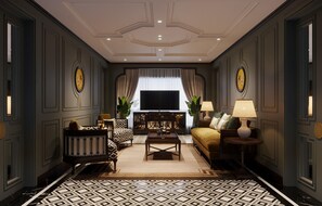 Escrivaninha, cortinas blackout, quartos à prova de som