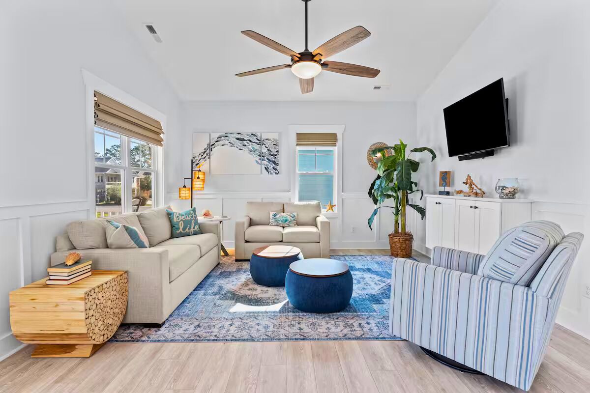 Blue Crab Beach House - New Build W/ Arcade + Fire Pit - 3 Min To Beach - Bald Head Island, NC