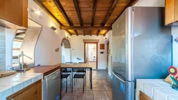 Penthouse, Vista para a cidade | Cozinha privada | Uma chaleira elétrica