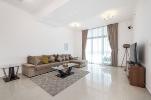 Apartamento de Luxo, Vista para a cidade | Sala de estar