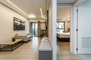 Apartamento elite | Área de estar | Smart TV 42 polegadas com canais digitais