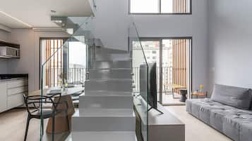 Quarto Duplo | Sala de estar | Smart TV de 42 polegadas com canais digitais