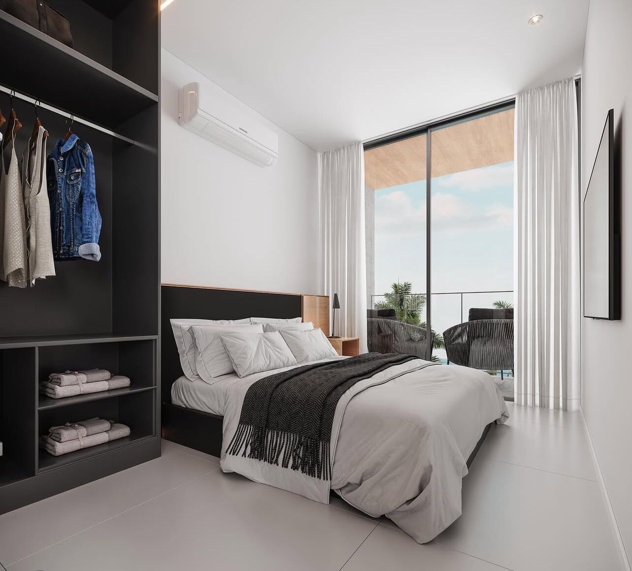 Apartamento Superior, vista para a piscina | Cortinas/cortinados opacos, ferro/tábua de engomar, Wi-fi grátis 