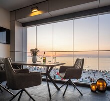 Suite-Estúdio de Luxo, vista para o mar | Terraço/pátio interior