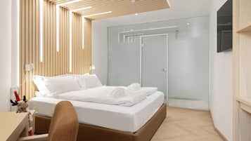 Quarto Duplo Superior, Vista para a cidade | Secretária, Wi-fi grátis