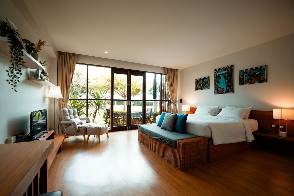 Quarto Deluxe, vista para a montanha | Roupa de alta qualidade, secretária, Wi-fi grátis