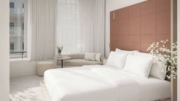 Cofres nos quartos, quartos à prova de som, Wi-Fi de cortesia