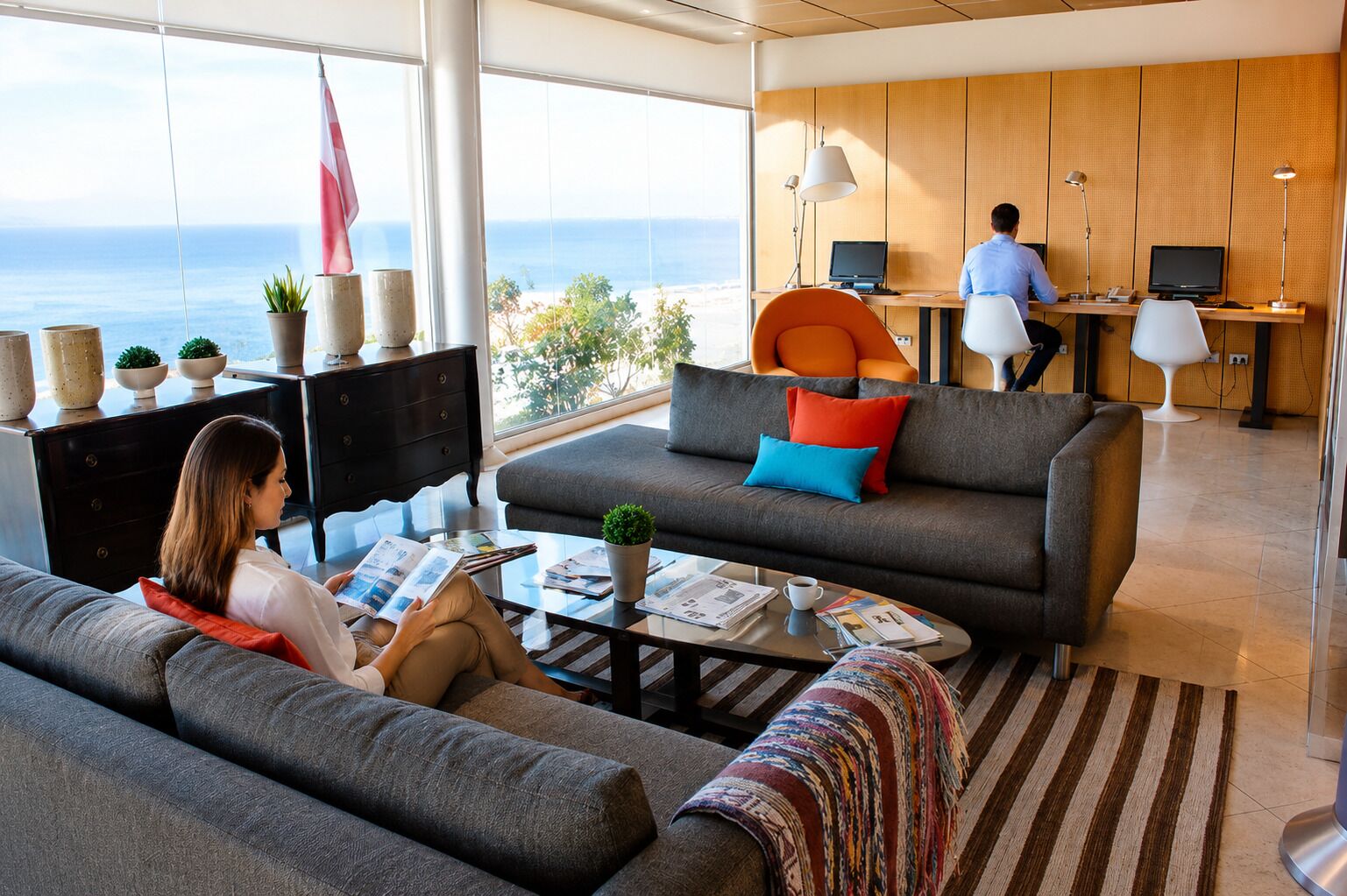 Sala de estar do lobby
