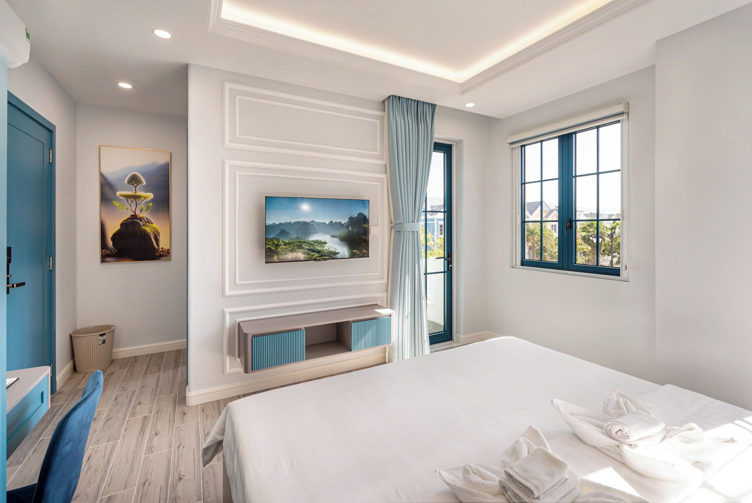 Vila premier | Escrivaninha, Wi-Fi de cortesia, roupa de cama