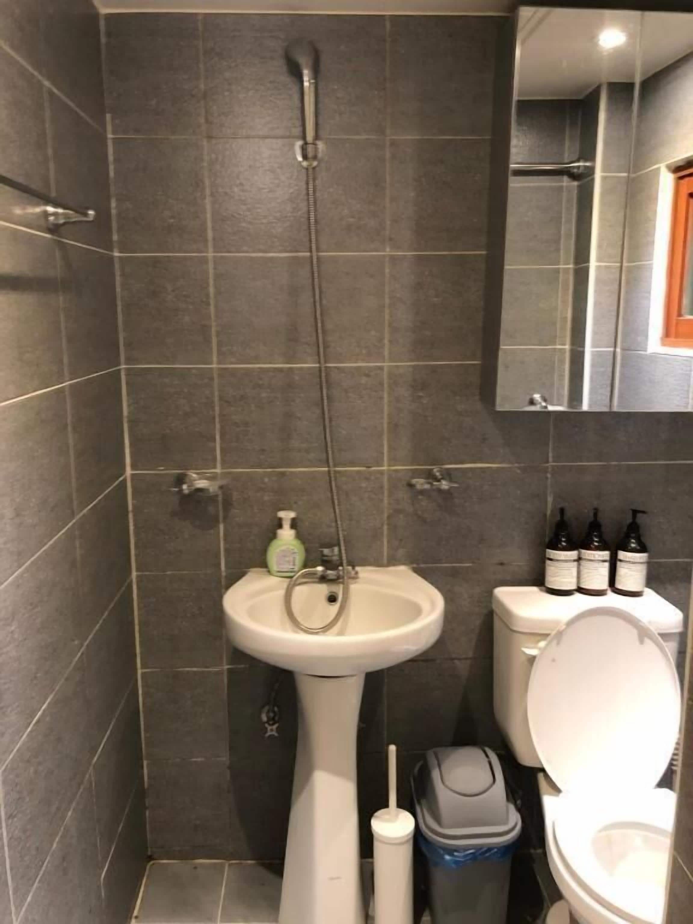 Quarto triplo | Banheiro | Secador de cabelo, toalhas de banho, sabonete, shampoo